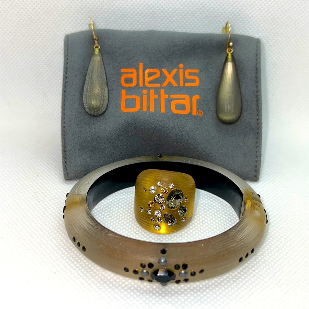 Alexis Bittar 3 Item Bundle Bracelet Ring And Earring… - Gem